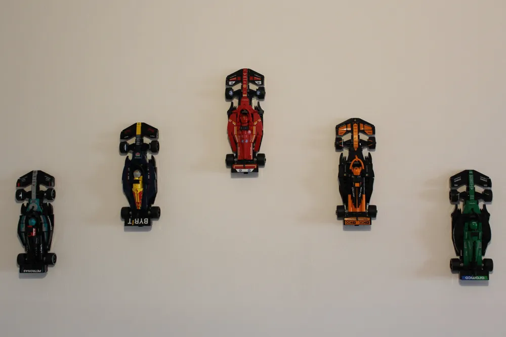LEGOs F1 Speed Champions wall holder - Free 3D Print Model - MakerWorld