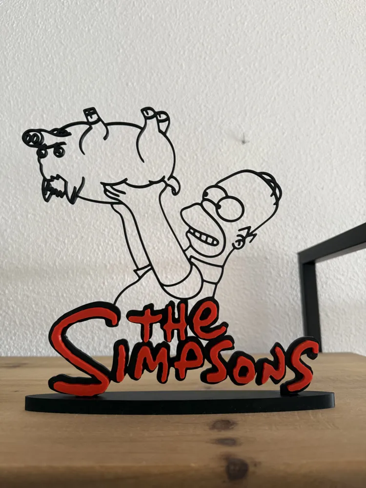 THE SIMPSONS HOMER Y SPIDER CERDO FINE LINE ART by interrogationlab ...