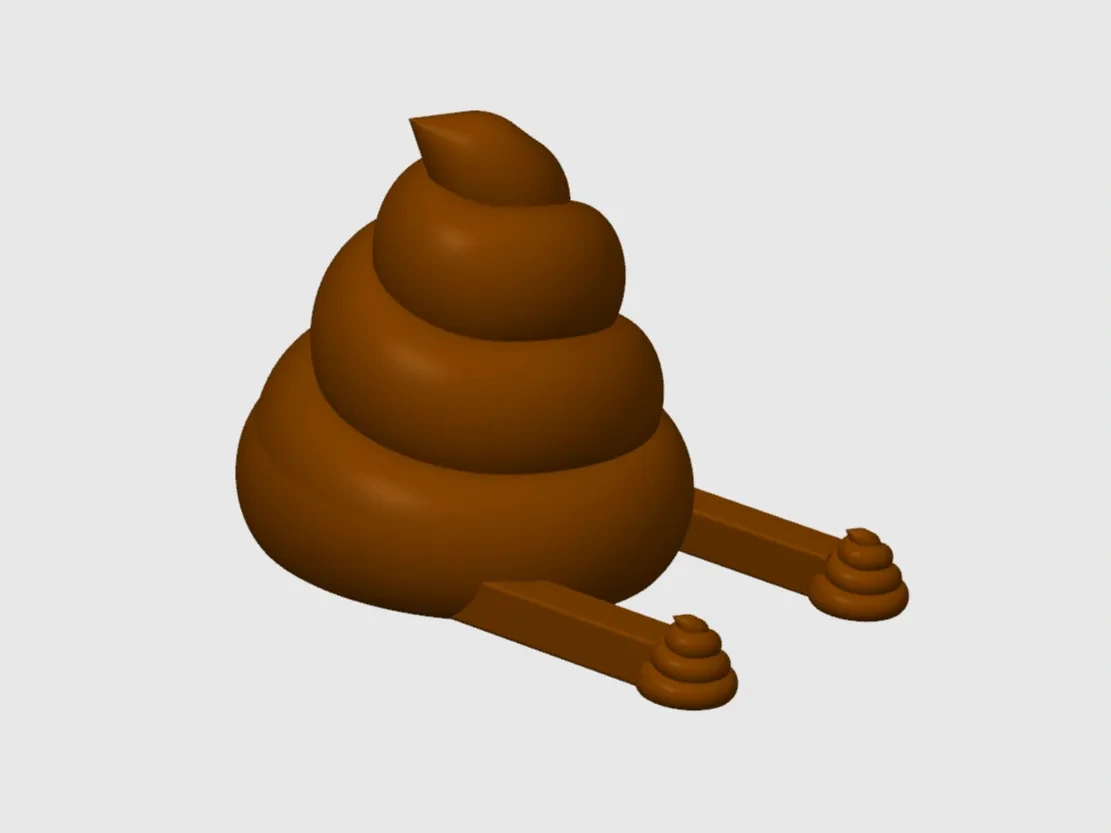 Poop Phone Stand Print-in-Place No Supports by user_2952255425 - MakerWorld