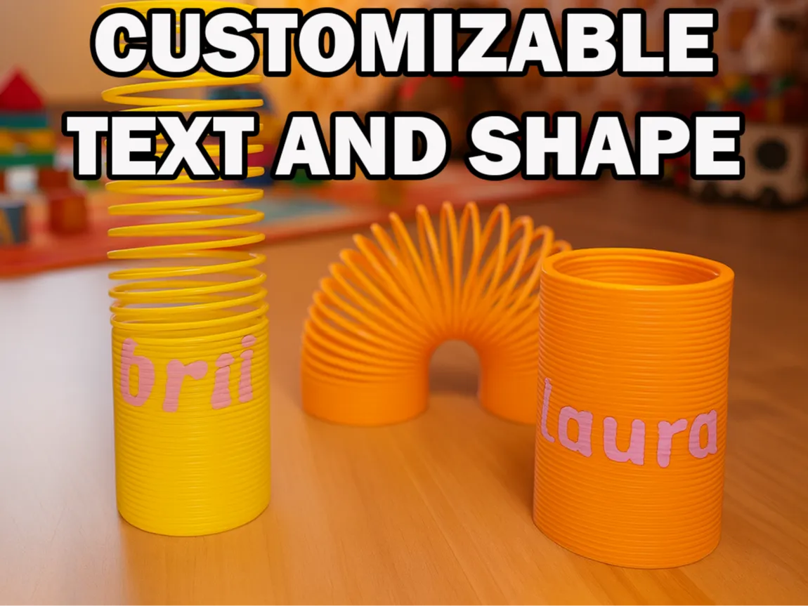 Anpassbarer Slinky (Text und Form) von migueljeronimoa MakerWorld: Kostenlose 3D-Modelle ...