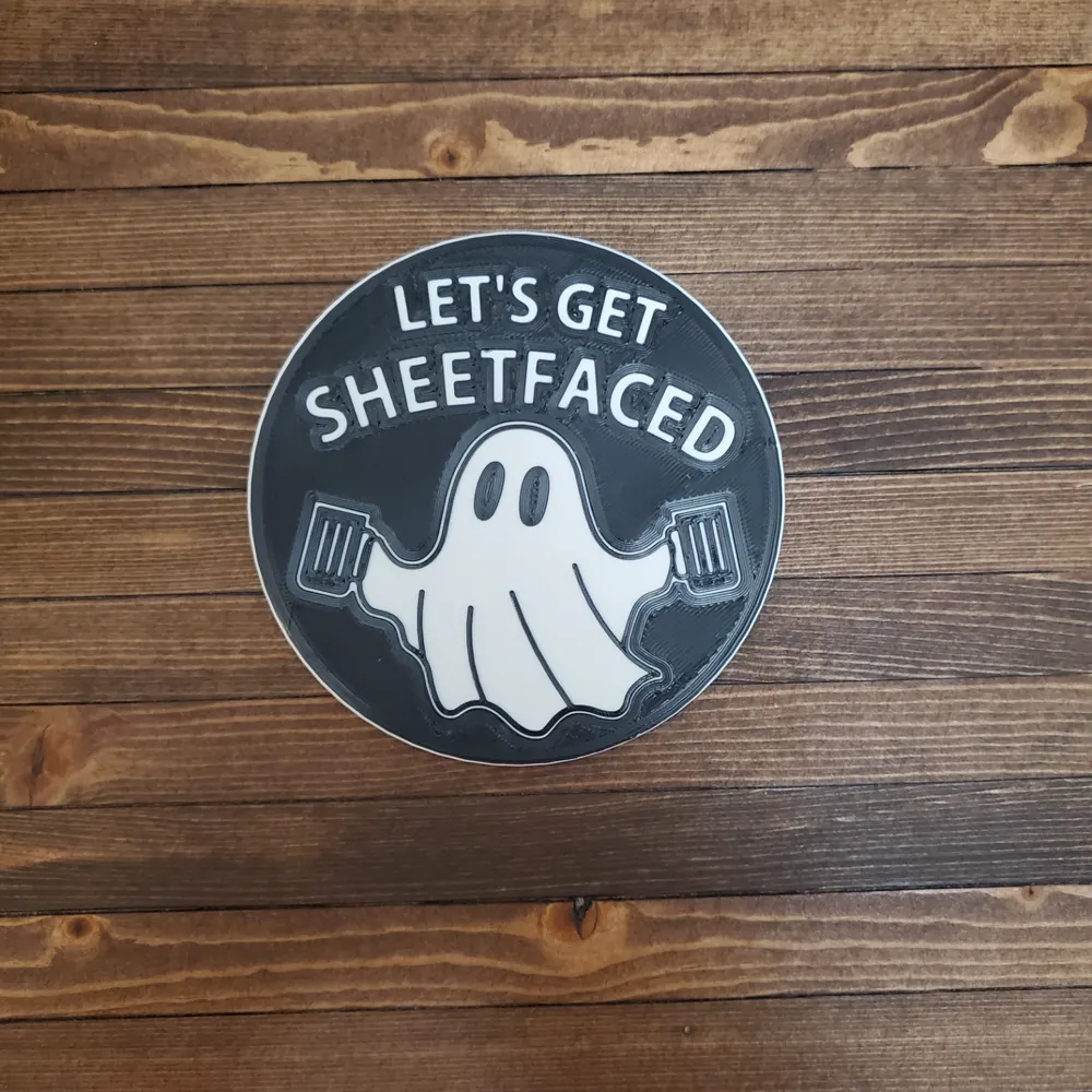 Funny Ghost Coasters - Halloween Ghost Decoration - Free 3D Print Model ...