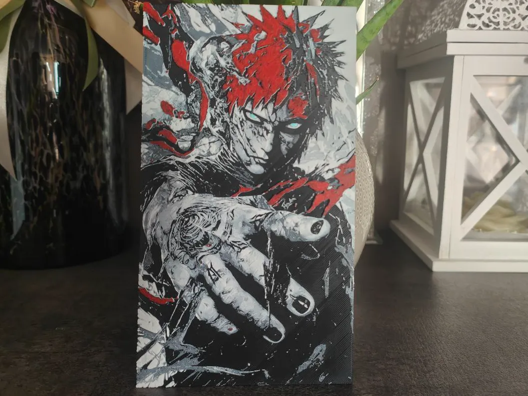 Gaara Naruto Hueforge by S1M0N389 MakerWorld: Download Free 3D Models