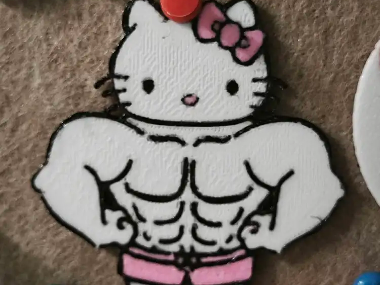 Hello Kitty Muscular Version by 小李 MakerWorld: Download Free 3D Models