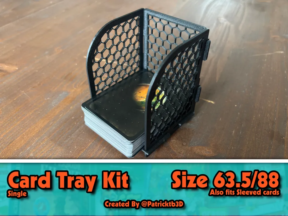 Card draw/discard tray kit V2 - Free 3D Print Model - MakerWorld