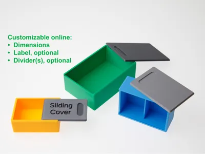 Customizable Box With Sliding Cover (#3 in series) by Eng ...