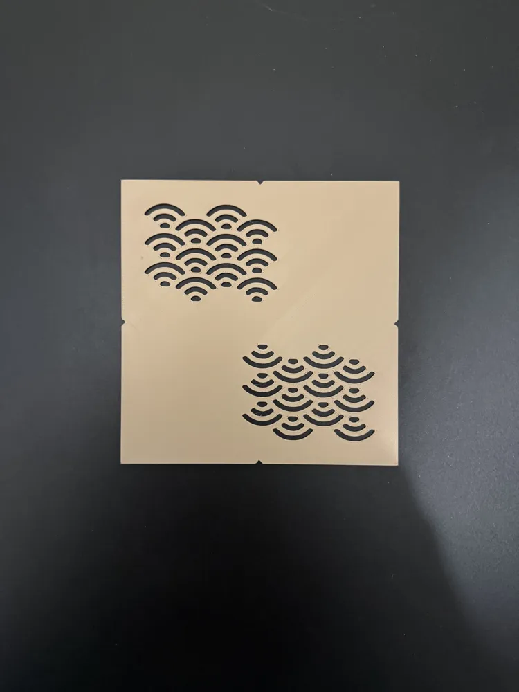Sashiko Wave(s) Template - Free 3D Print Model - MakerWorld