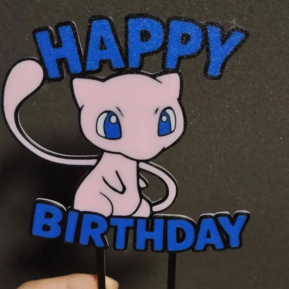 cake topper mew pokemon - Free 3D Print Model - MakerWorld