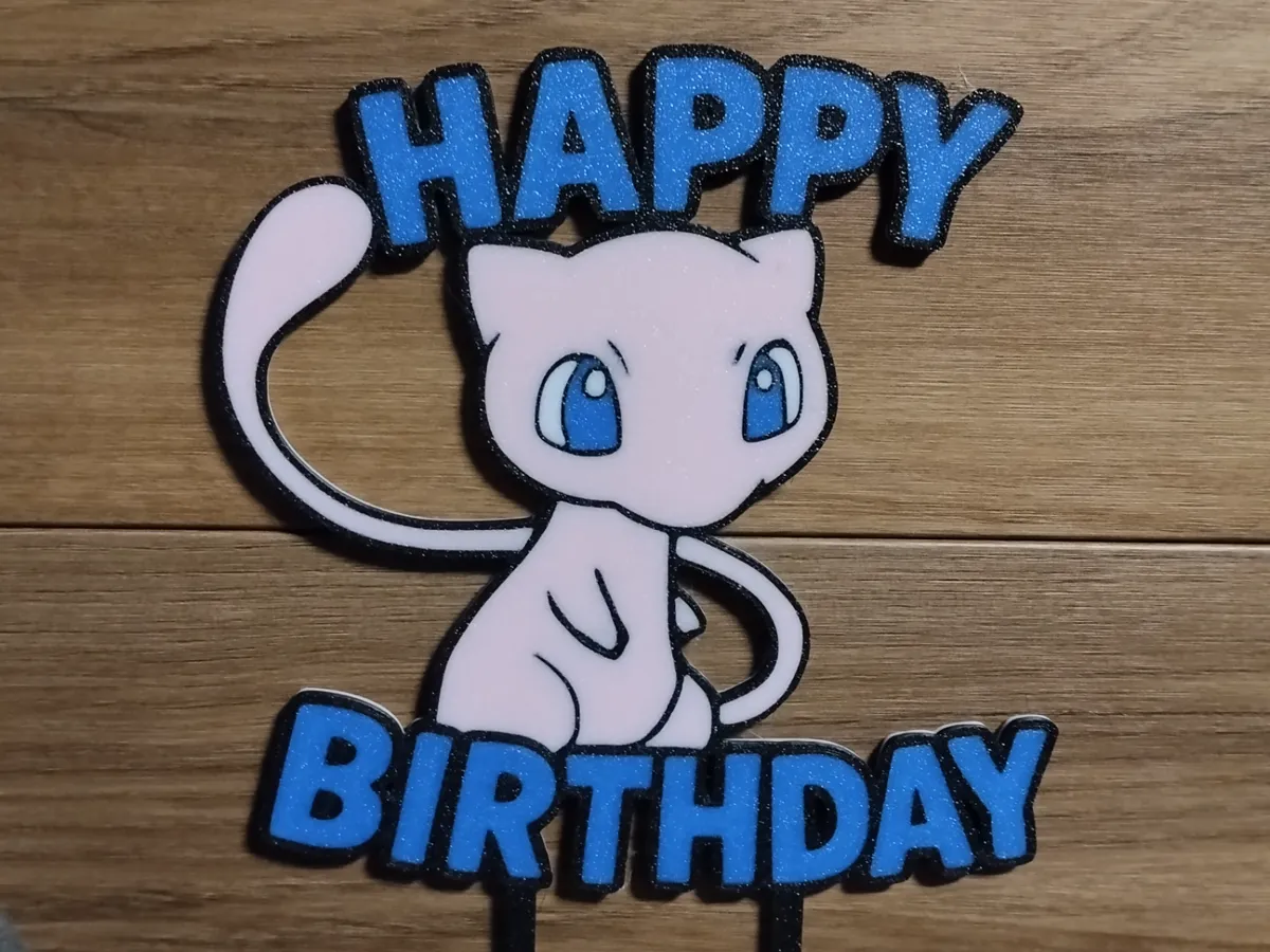 cake topper mew pokemon - Free 3D Print Model - MakerWorld