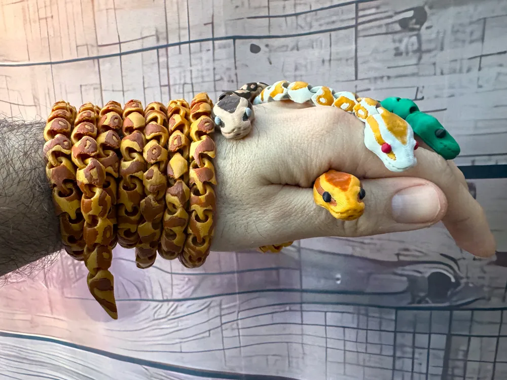 Tiny Ball Python Flexi Snake - Free 3D Print Model - MakerWorld