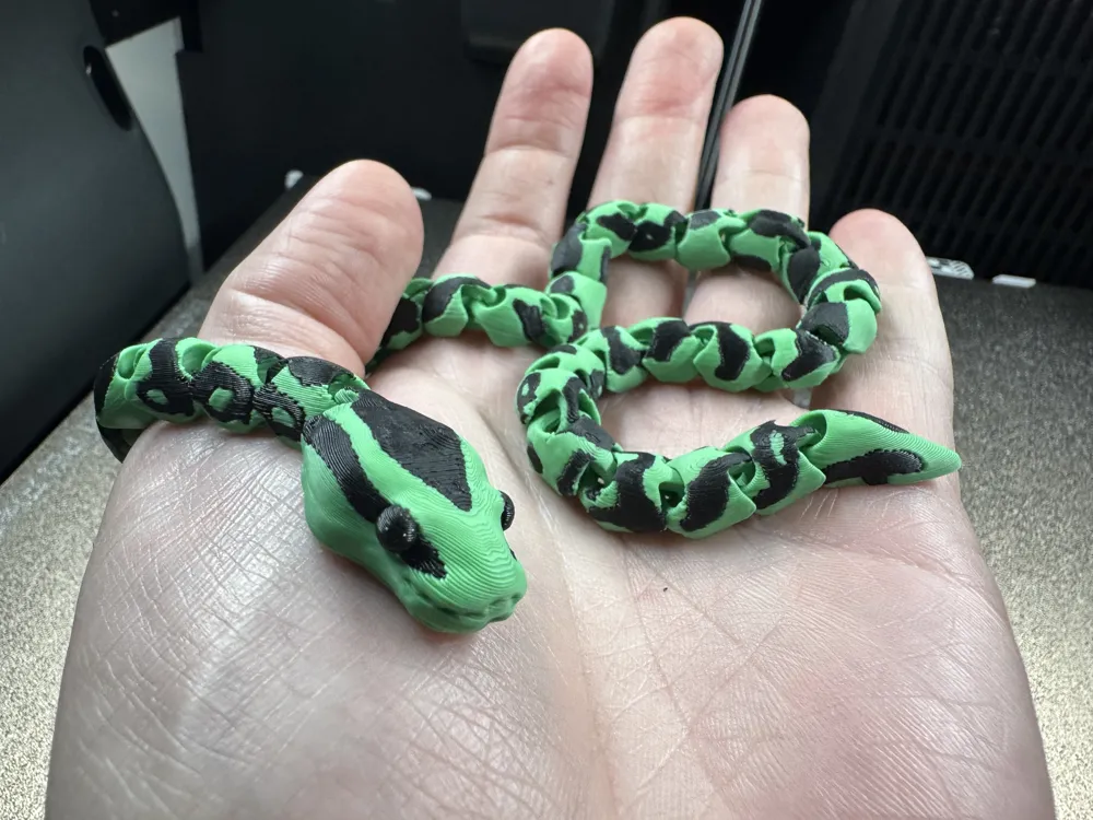 Tiny Ball Python Flexi Snake - Free 3D Print Model - MakerWorld