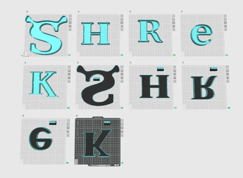 Shrek led letters by patryk110795.sidor - MakerWorld