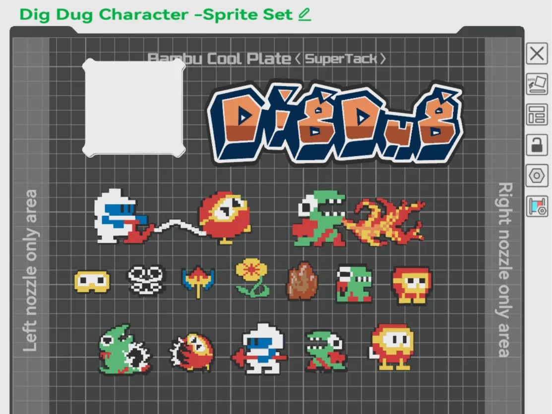 Ensemble de Sprites de Personnages 3D Dig Dug Arcade - Modèle d ...
