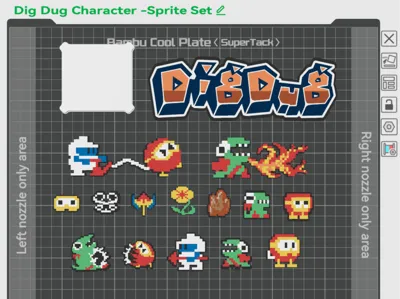 Conjunto de sprites de personajes 3D de Dig Dug Arcade - Modelo de ...