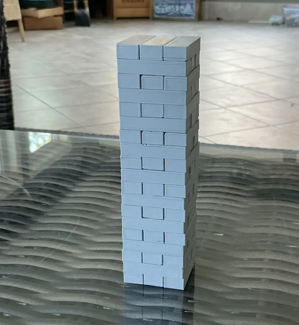 Jenga - Entirely 3D Printed (50% Scale) by Bardownskiiz MakerWorld ...