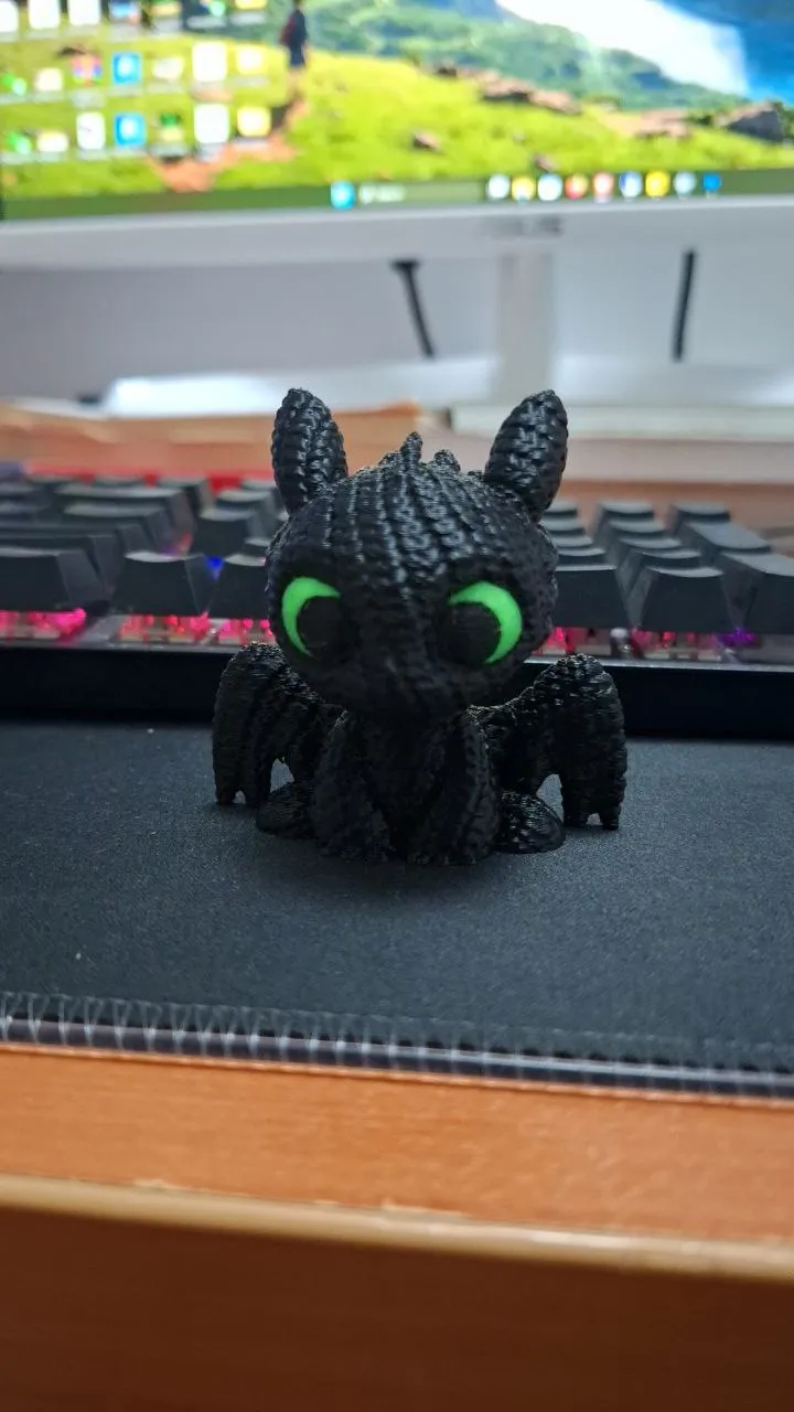 Cute Toothless Night fury Knitted by Printpals MakerWorld: Download ...