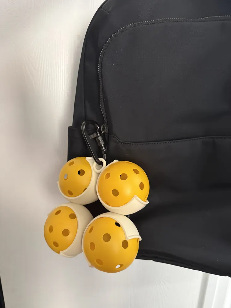 Quad Pickleball Holder with Clip Loop - Free 3D Print Model - MakerWorld