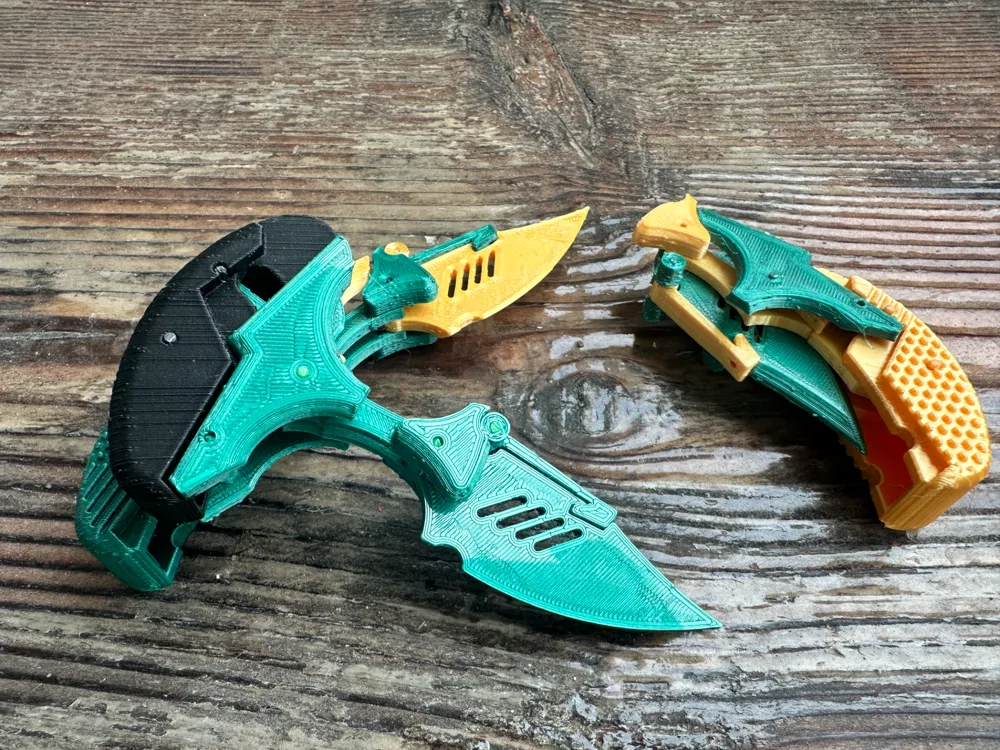 Folding knife can transform into a short bayonet - Free 3D Print Model ...