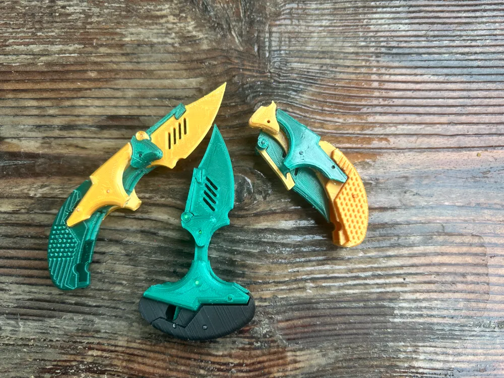 Folding knife can transform into a short bayonet - Free 3D Print Model ...