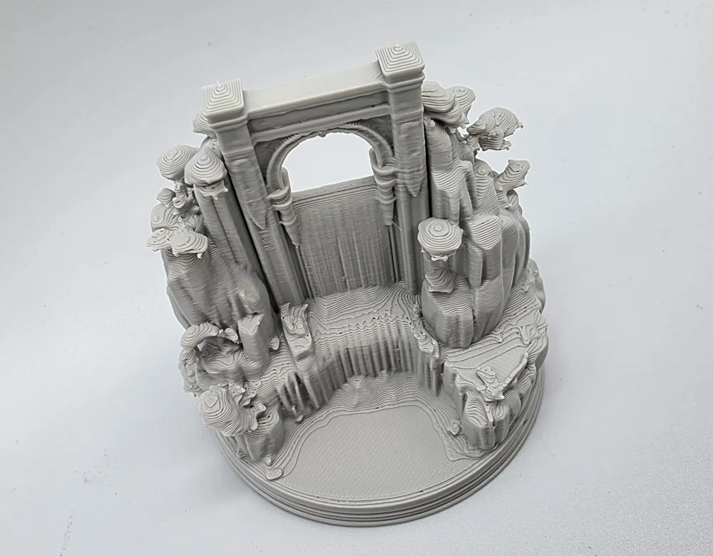 Waterfall Under the Arch Miniature - Free 3D Print Model - MakerWorld