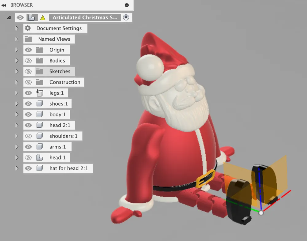 Articulated Christmas Santa Claus - Free 3D Print Model - MakerWorld