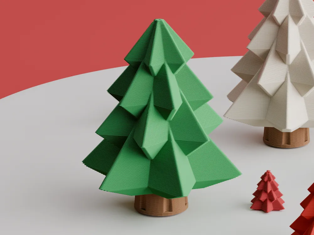 Tiny Christmas Tree - Scalable 3mm - ∞ by pilim MakerWorld: Download ...