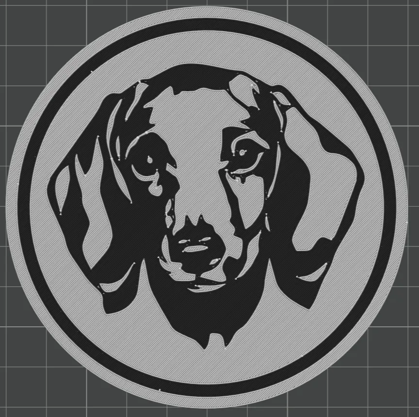 Teckel dog coaster by Barry 3D - MakerWorld