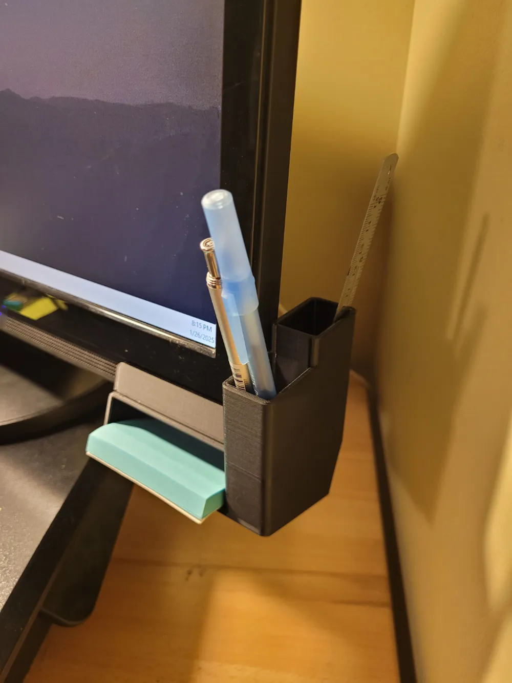 Under Monitor Pen and Note Pad Holder with Drawers - Free 3D Print ...