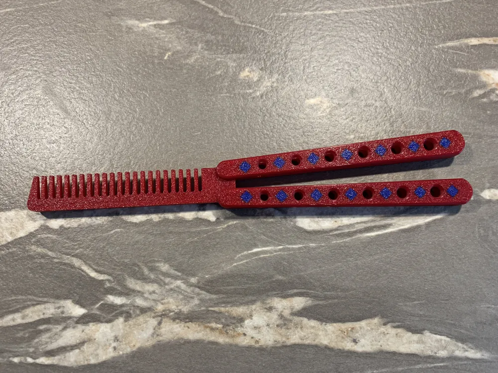 Butterfly Balisong Comb - Free 3D Print Model - MakerWorld