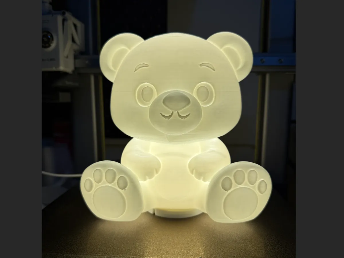 Teddybär-Lichtlampen-Bausatz 001 – Kostenloses 3D-Druckmodell – MakerWorld