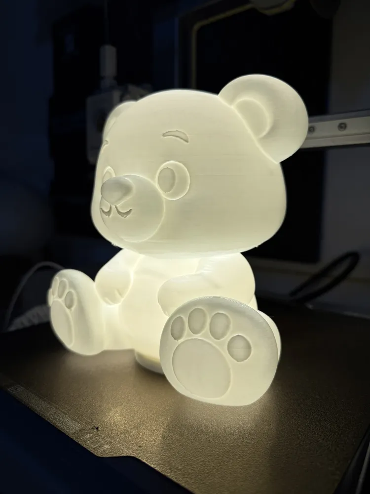 Teddy Bear Light Lamp Kit 001 - Free 3D Print Model - MakerWorld