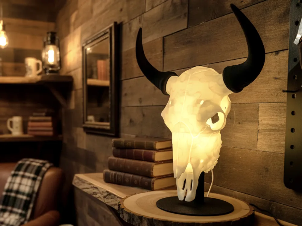 Bison Skull Desk Lamp by DTM247 MakerWorld: Download Free 3D Models