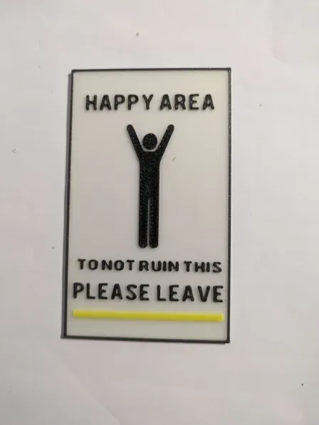Happy Area sign by bubz - MakerWorld