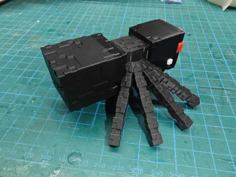 Minecraft Spider Assembly Model - Free 3D Print Model - MakerWorld