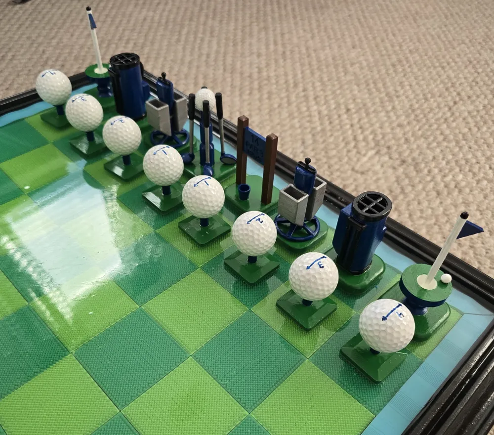 Golf Chess Set by Ryan Kocourek MakerWorld: Download Free 3D Models