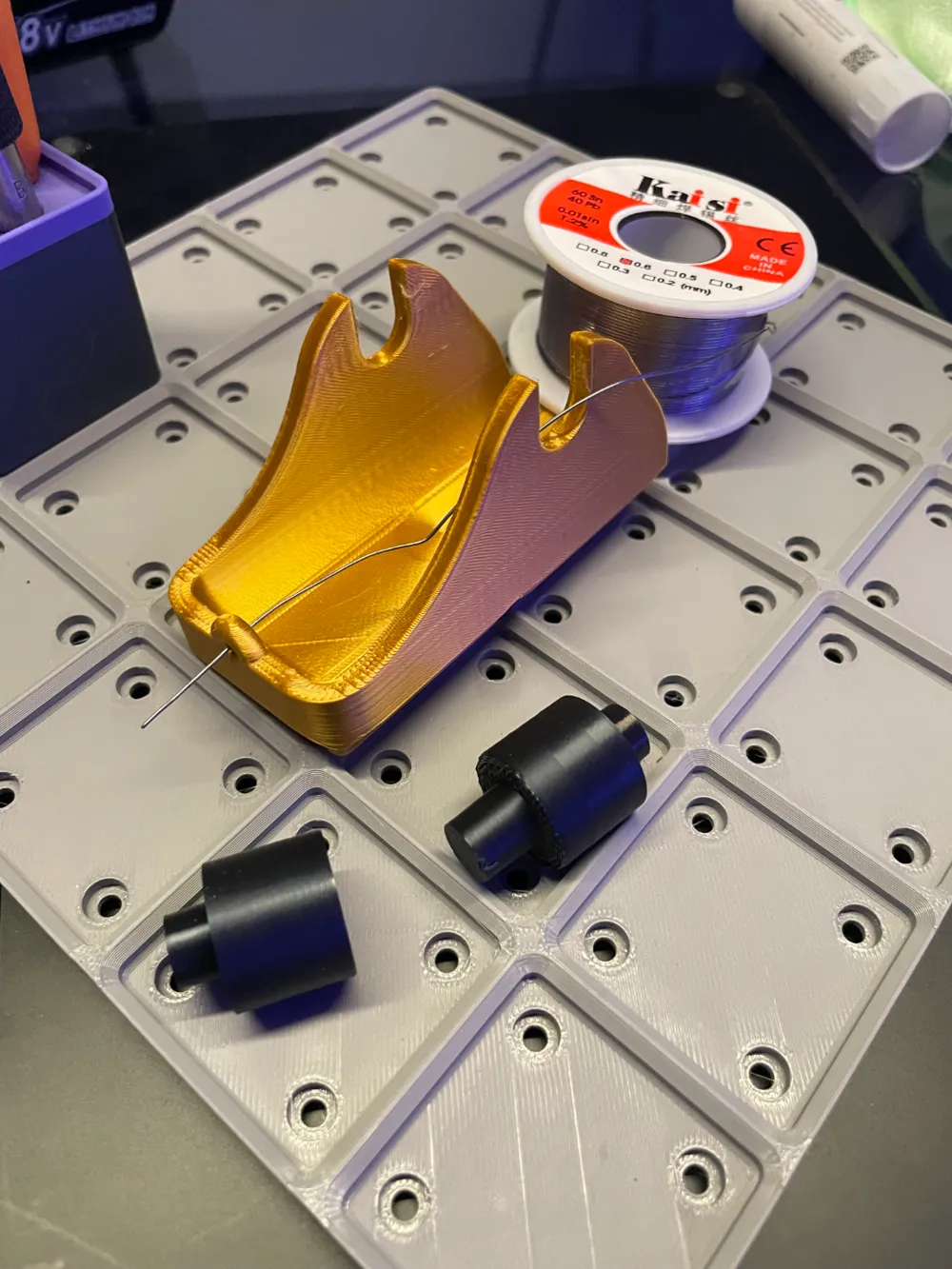 Gridfinity Solder Holder station, 1x2 format. by col4444 - MakerWorld