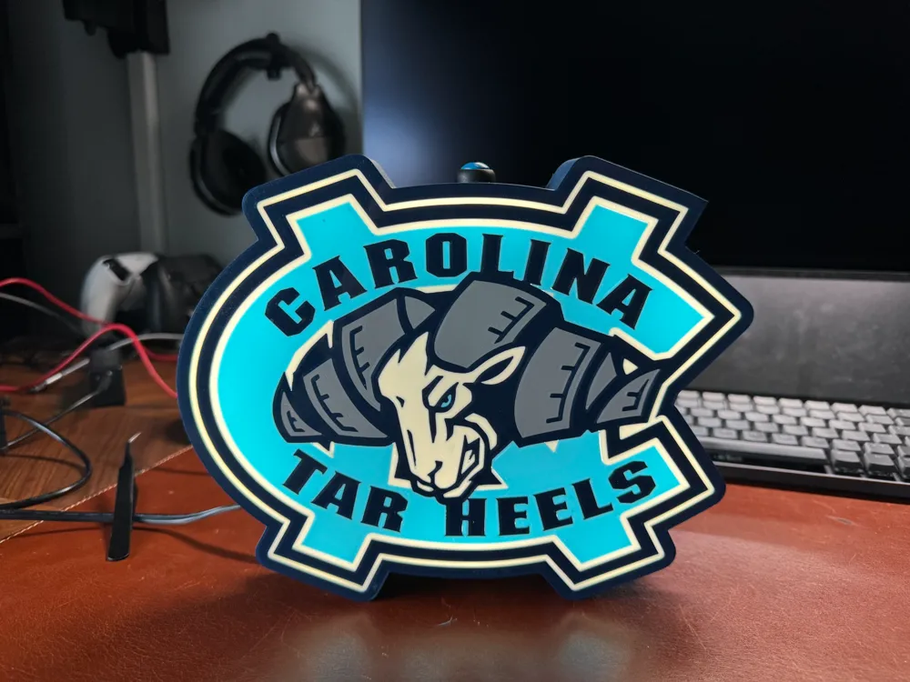 UNC Tar Heels Lightbox by DetBittenBinder - MakerWorld