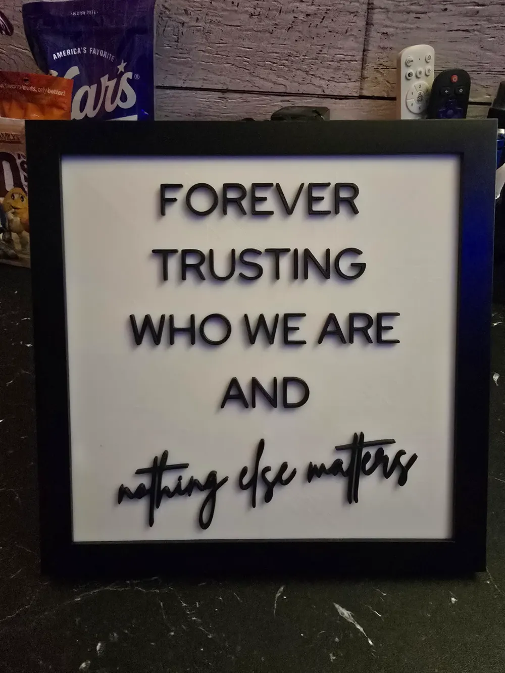 "Nothing Else Matters" 8x8 3D-Printed Wall Sign by Chris Lutz - MakerWorld