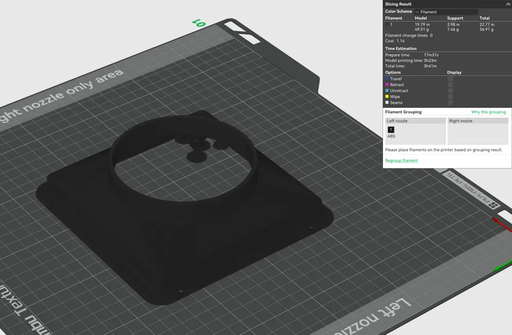 H2D H2S Low Profile Exhaust Duct 100mm 4" - Free 3D Print Model ...