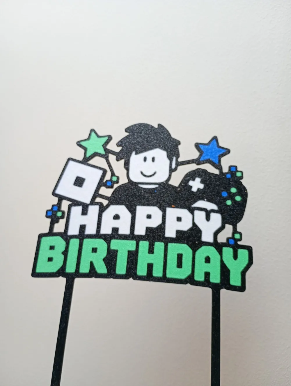 Gaming Birthday Cake Topper - Free 3D Print Model - MakerWorld