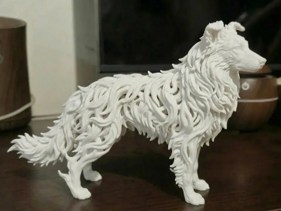 Border Collie - "The Mastermind" - Free 3D Print Model - MakerWorld