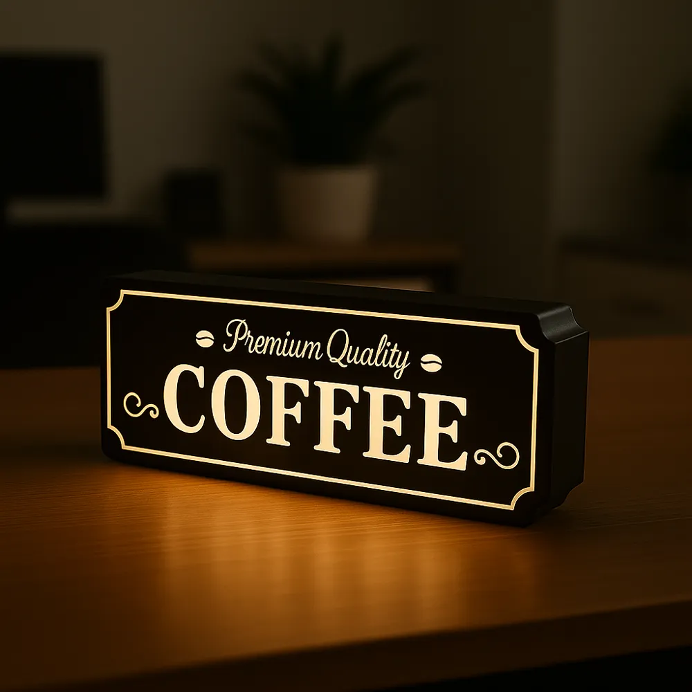 Premium Coffee Lightbox | LED Lamp by Galerious MakerWorld: Download ...