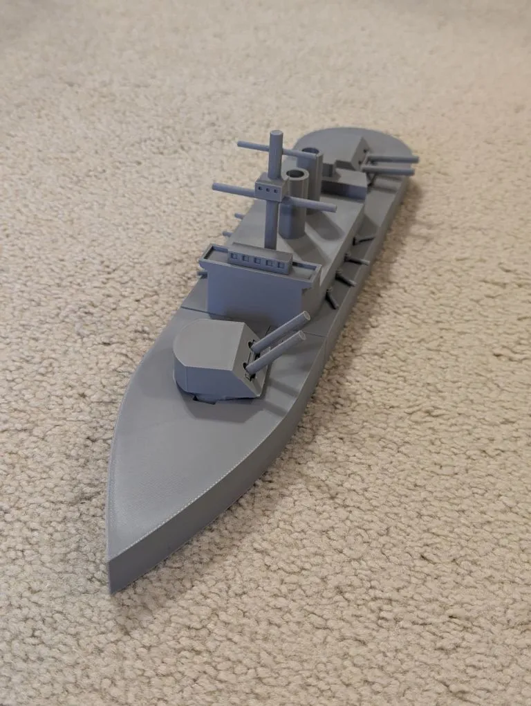 Simple Large Battleship (Snapfit Turrets and Hull) by maker_snail ...