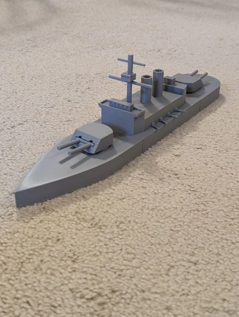 Simple Large Battleship (Snapfit Turrets and Hull) by maker_snail ...
