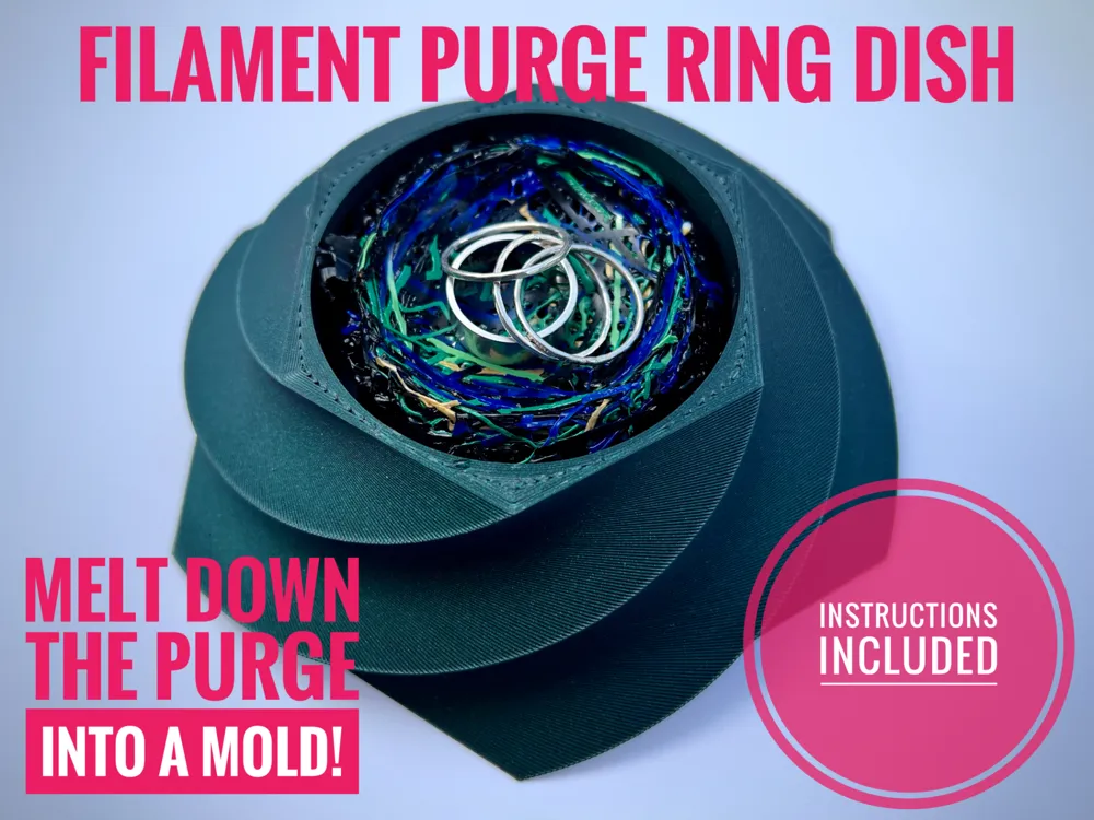 Filament Purge Ring Dish - Instructions Inside! by E.T. MakerWorld ...