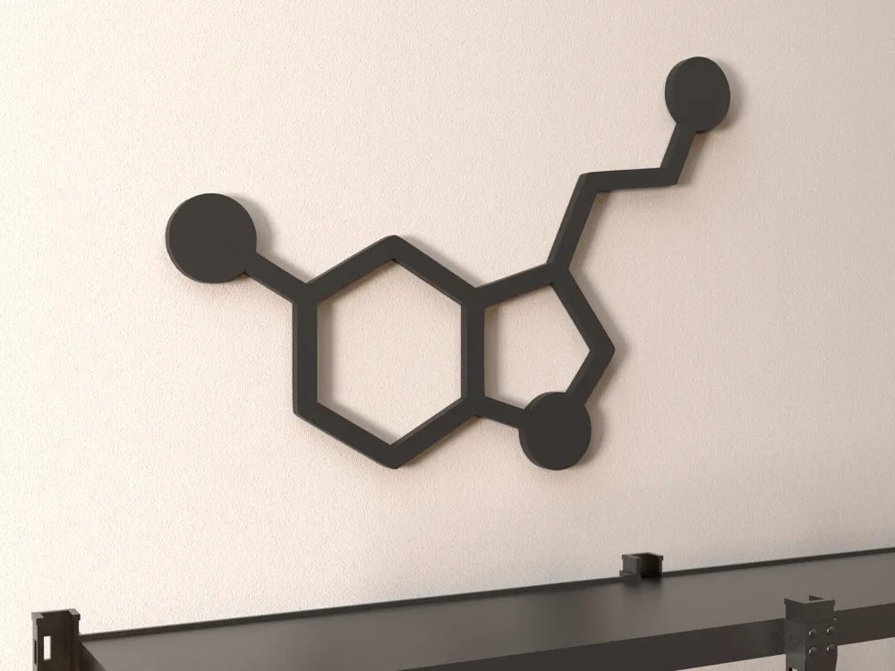 The Molecule Of Love - Serotonin Wall Art by lst_lab - MakerWorld