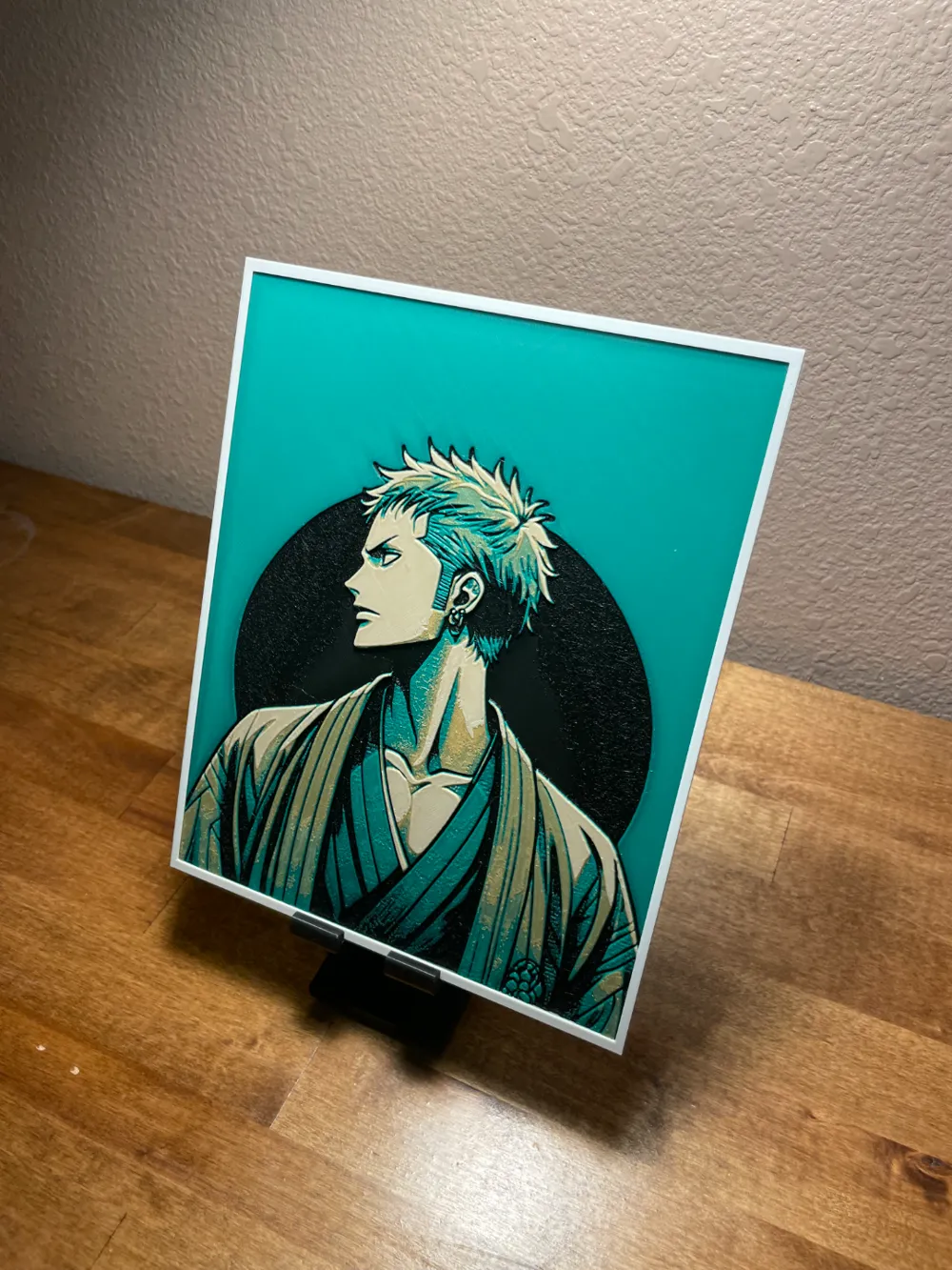 Hueforge - One Piece - Zoro Side View by Cloudy Nostalgia - MakerWorld