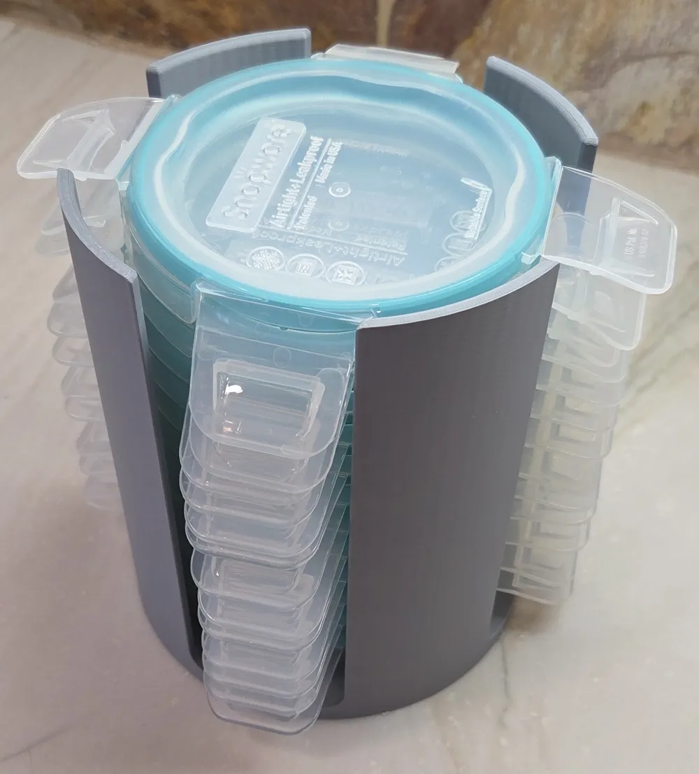 Snapware (Tupperware) Lid Holder (5 Sizes) – Kostenloses 3D-Druckmodell ...