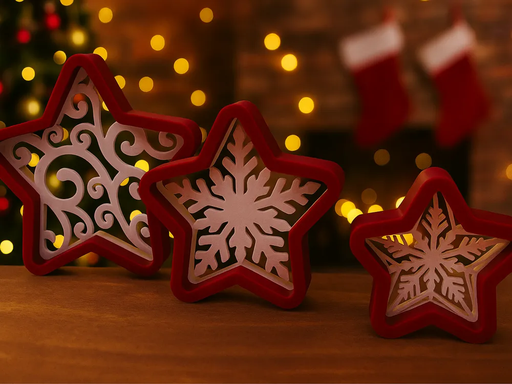 Christmas Star Ornaments - Free 3D Print Model - MakerWorld