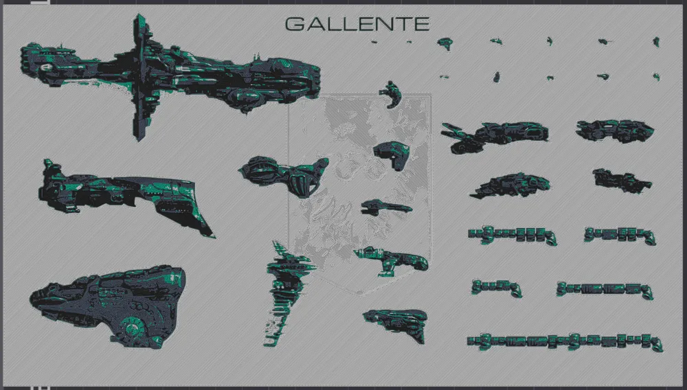 Gallente ships - EVE Online - Hueforge by Fazole - MakerWorld