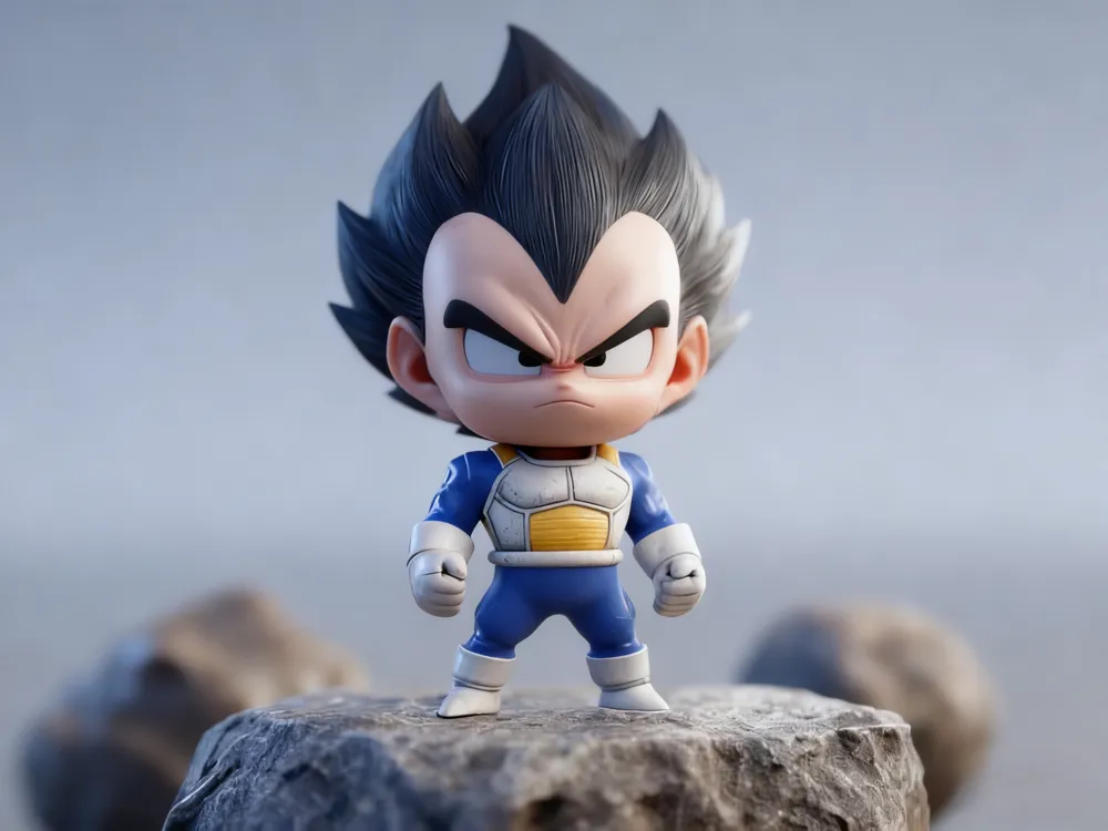 Saiyan Prince - Vegeta - Free 3D Print Model - MakerWorld